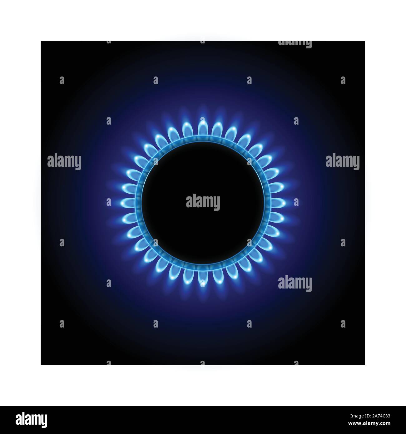 Gas ring hob black Stock Vector Images - Alamy