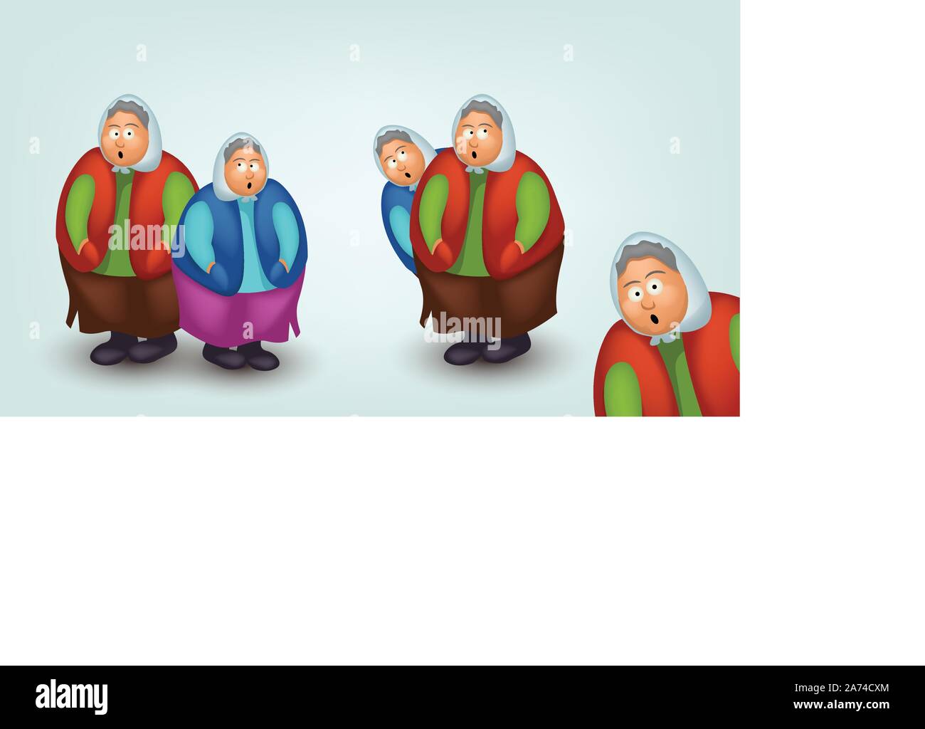 Cartoon character funny granny Stock Vector Images - Alamy