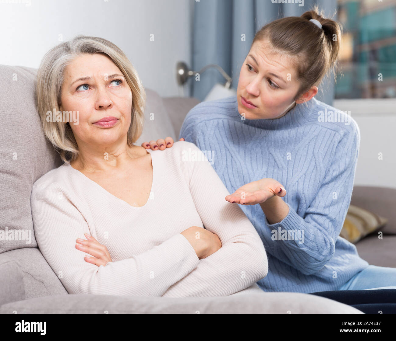 Mother ashamed daughter hi-res stock photography and images - Alamy