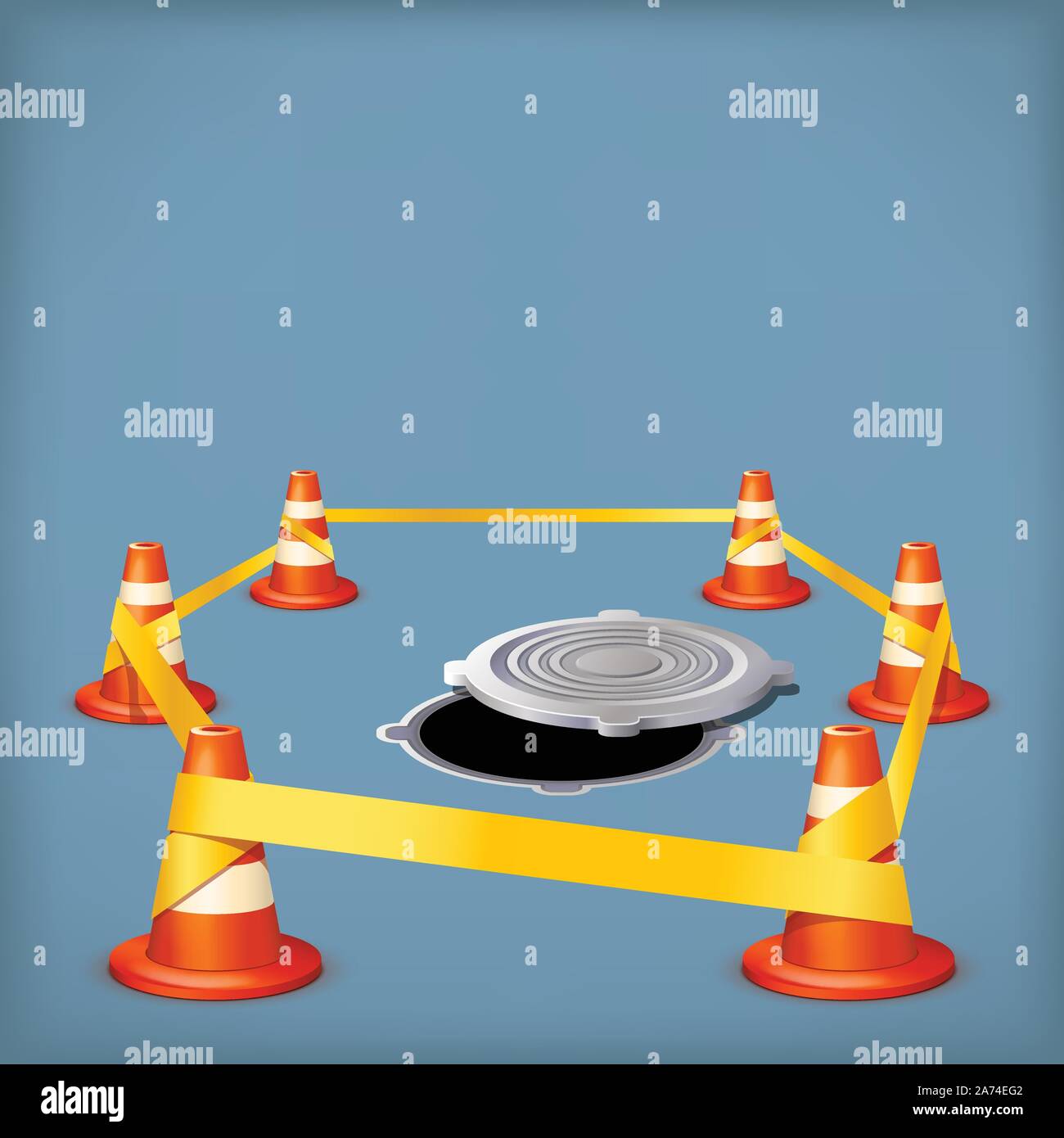 Open hatch cover Stock Vector Images - Alamy