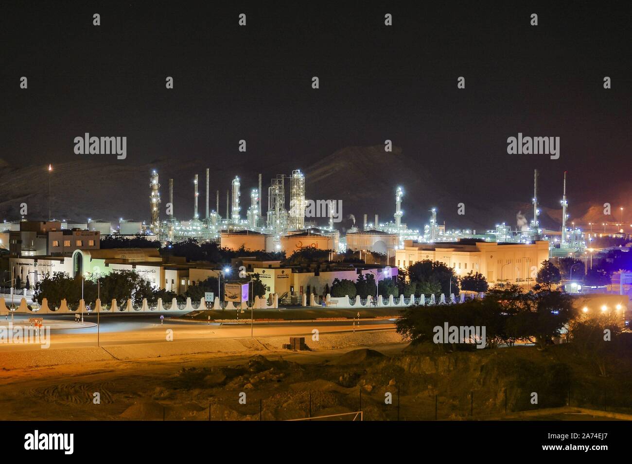 Muscat, Oman Mina Al Fahl Shell refinery | usage worldwide Stock Photo ...