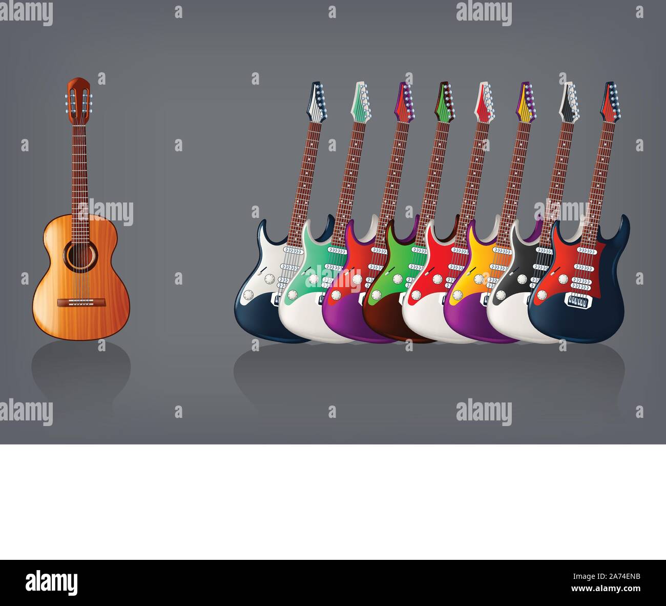 Electric steel guitar Stock Vector Images - Alamy