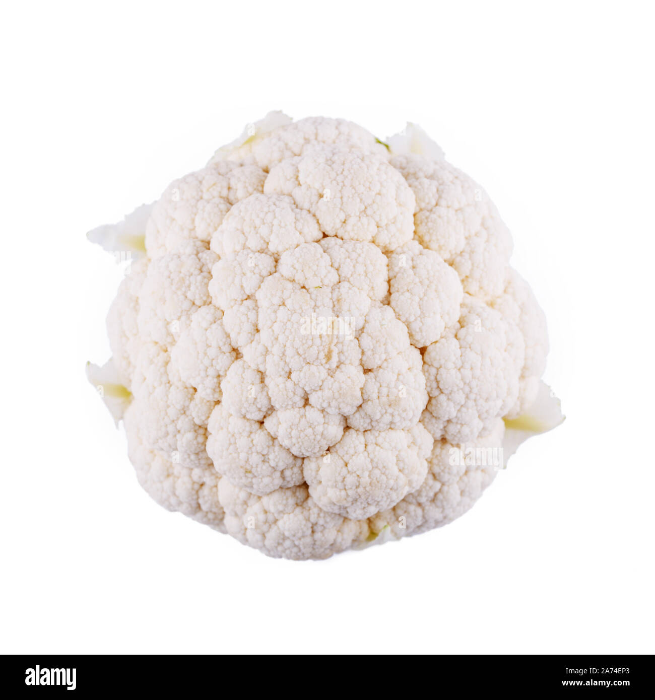 Cauliflower raw food isolated on white background. Top view photo Stock ...