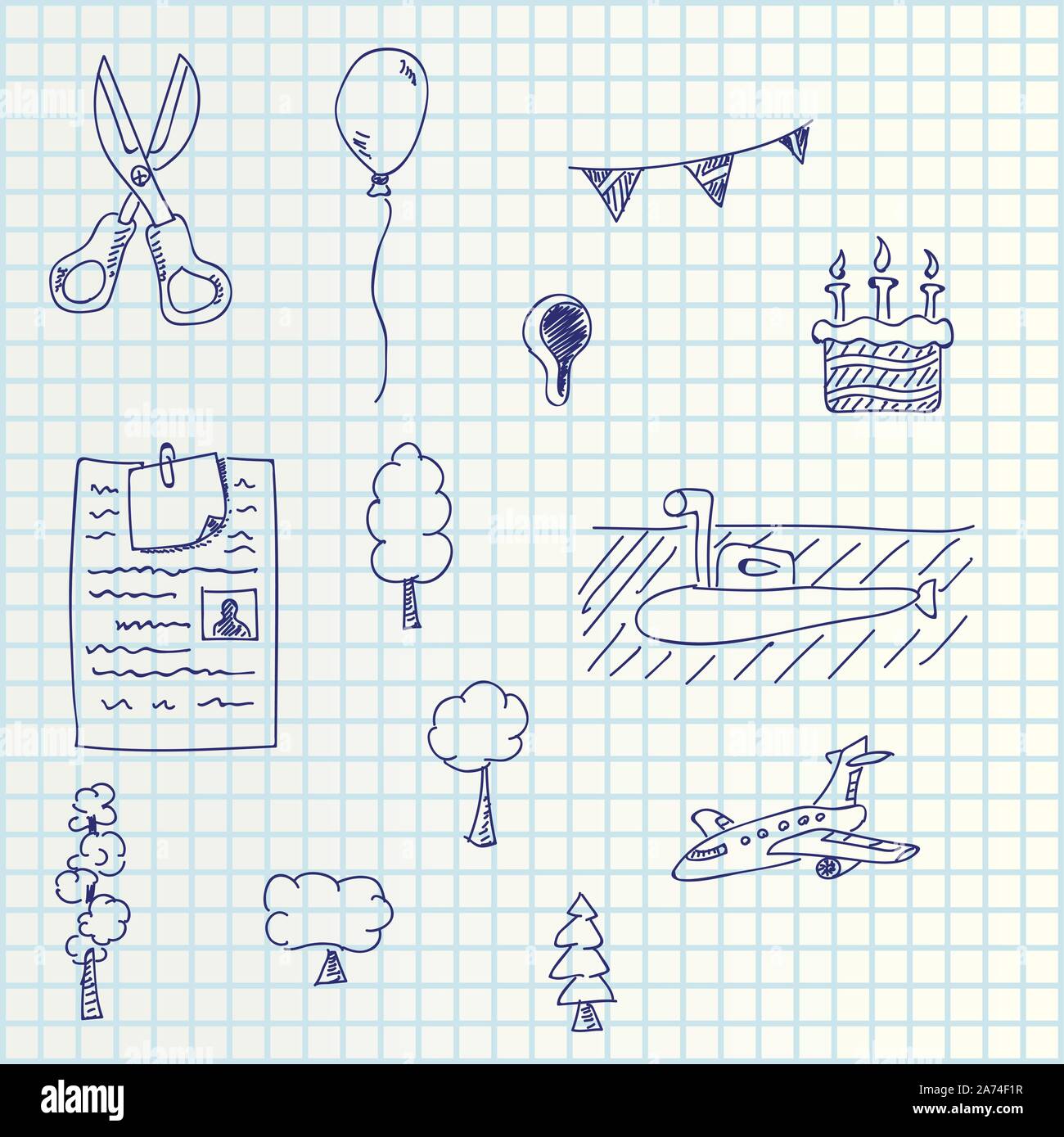 hand draw icons Stock Vector Image & Art - Alamy