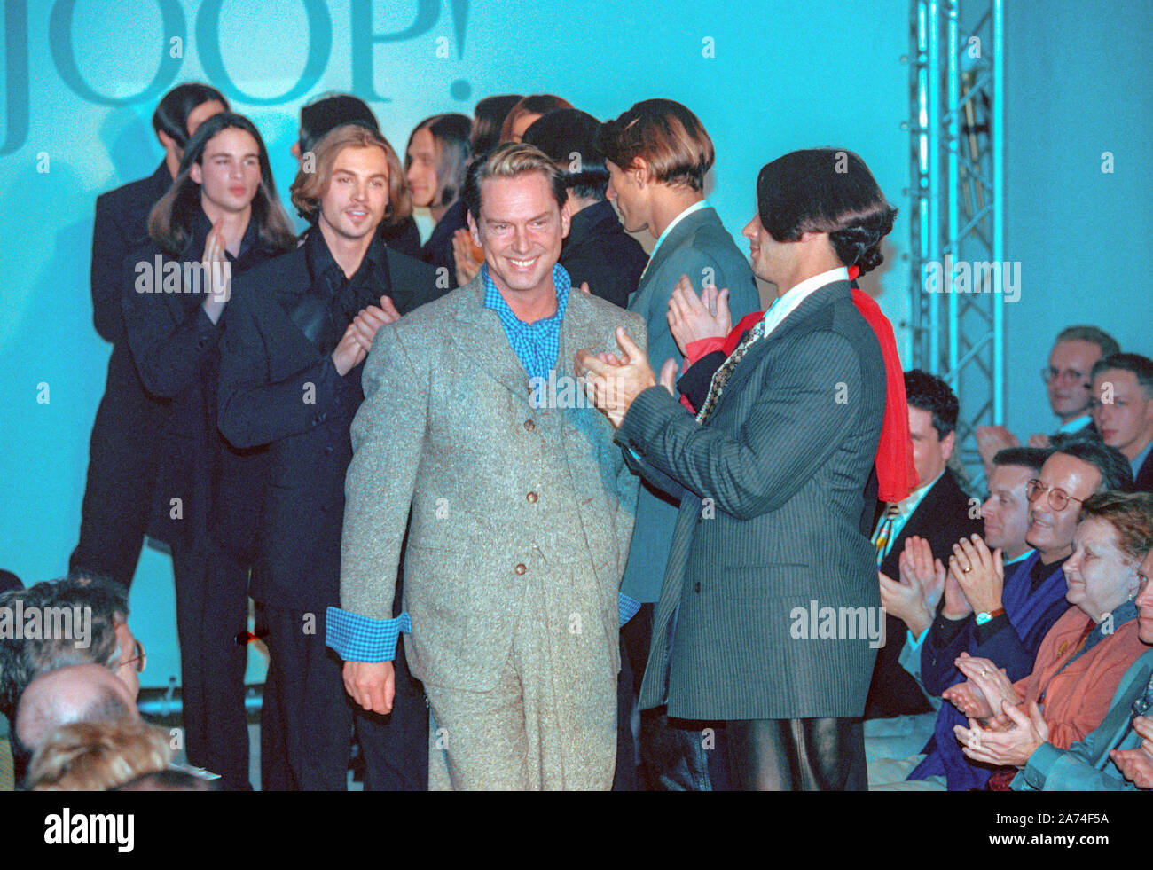 Fashion designer Wolfgang Joop on 22 January 1993 during a fashion show ...