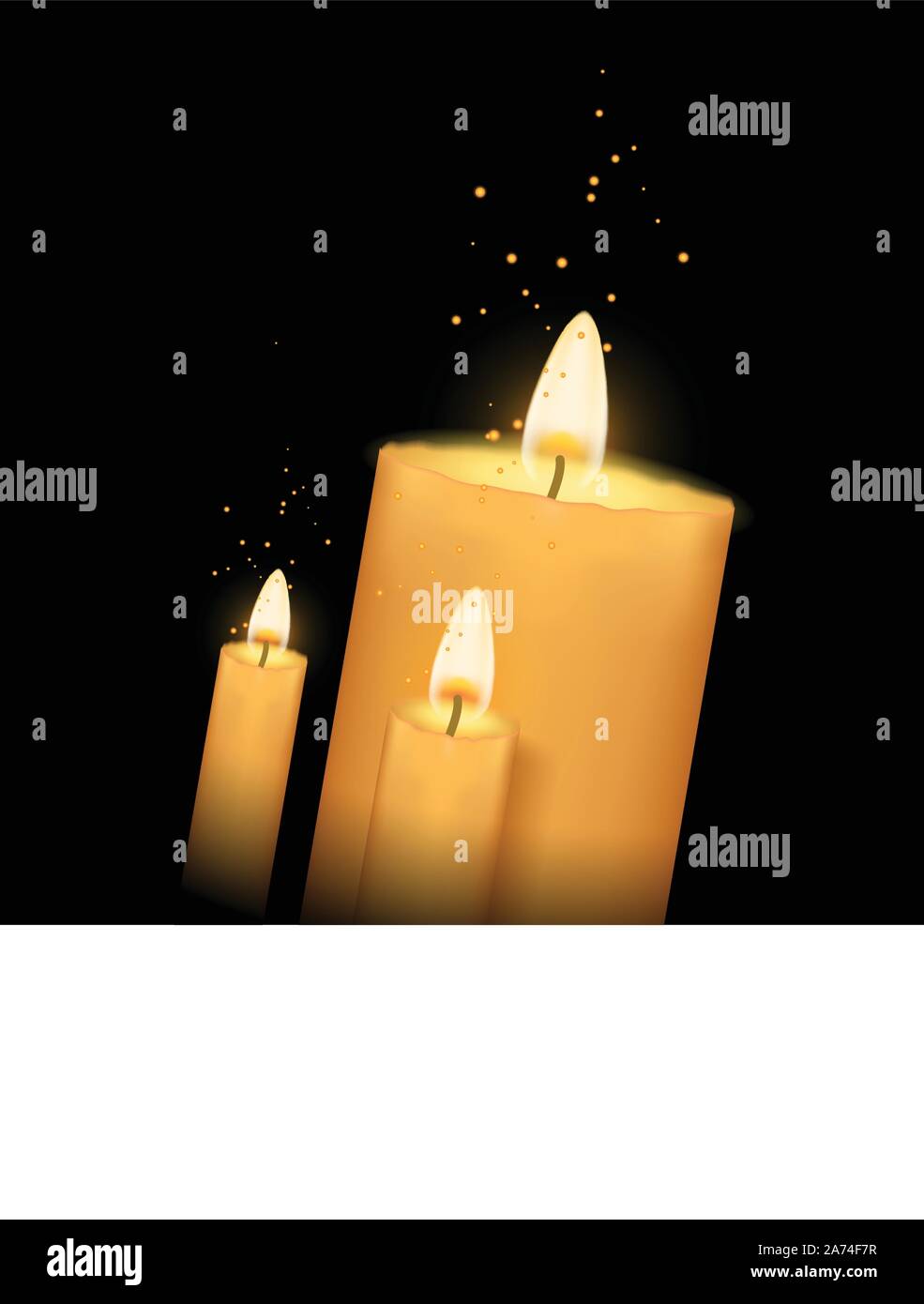 three candles in the dark Stock Vector Image & Art - Alamy