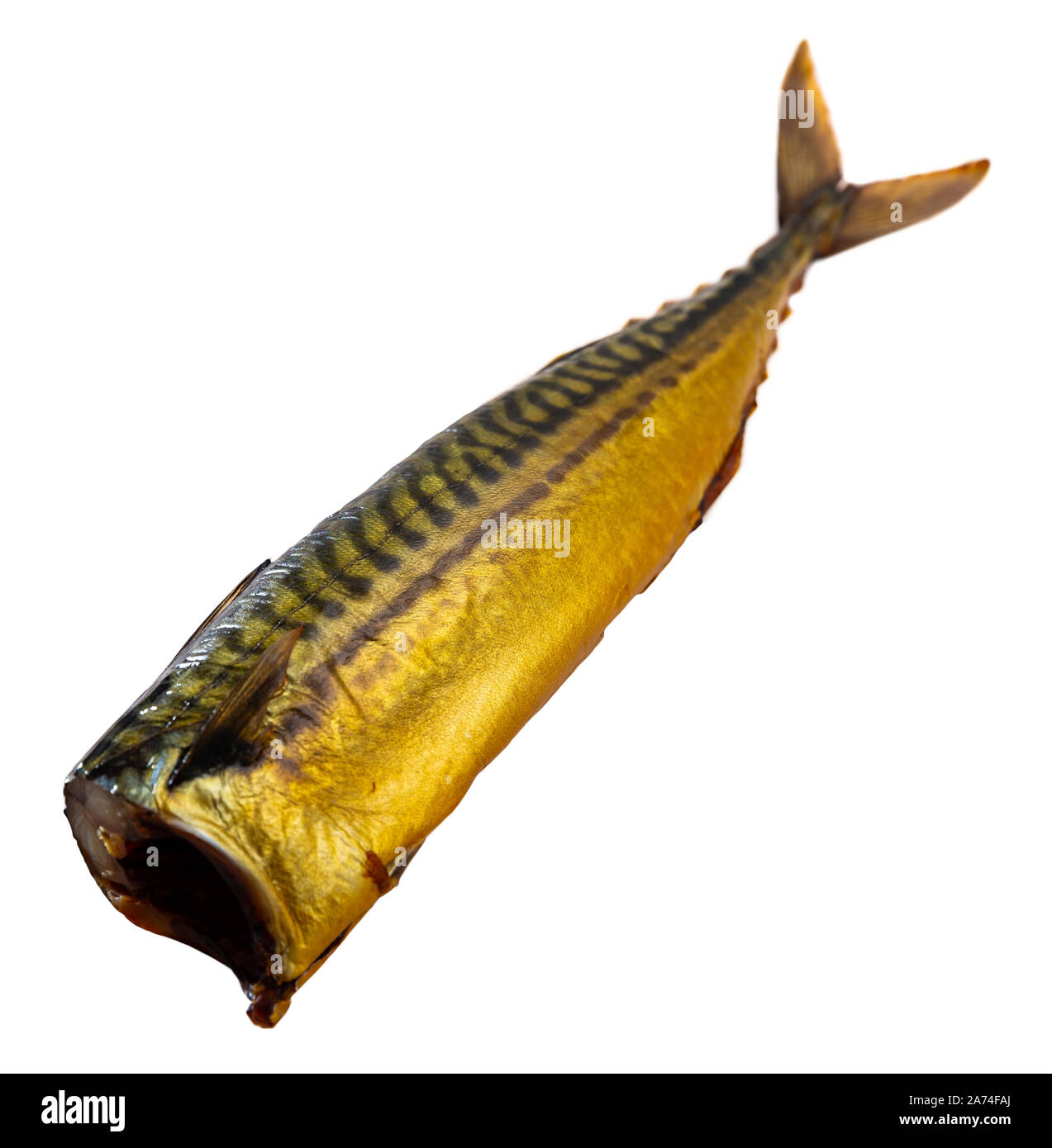 Fragrant smoked mackerel. Traditional product of Russian cuisine ...