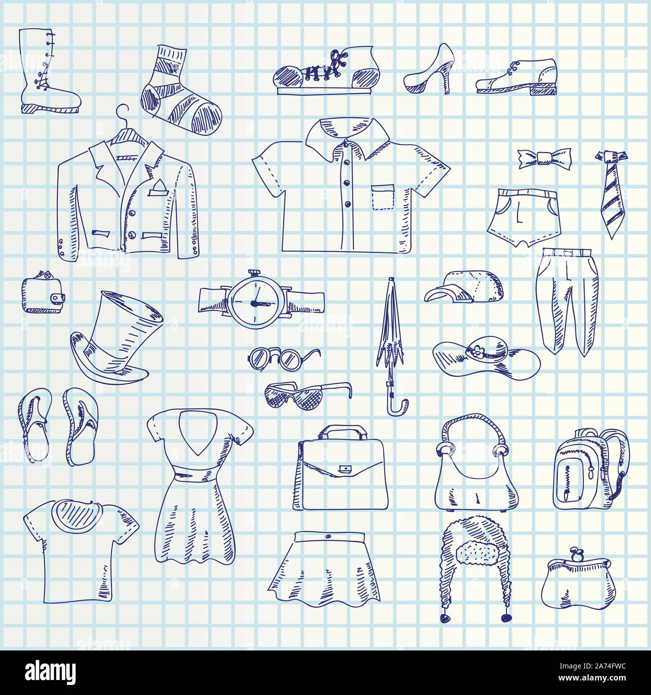 hand draw icons Stock Vector Image & Art - Alamy