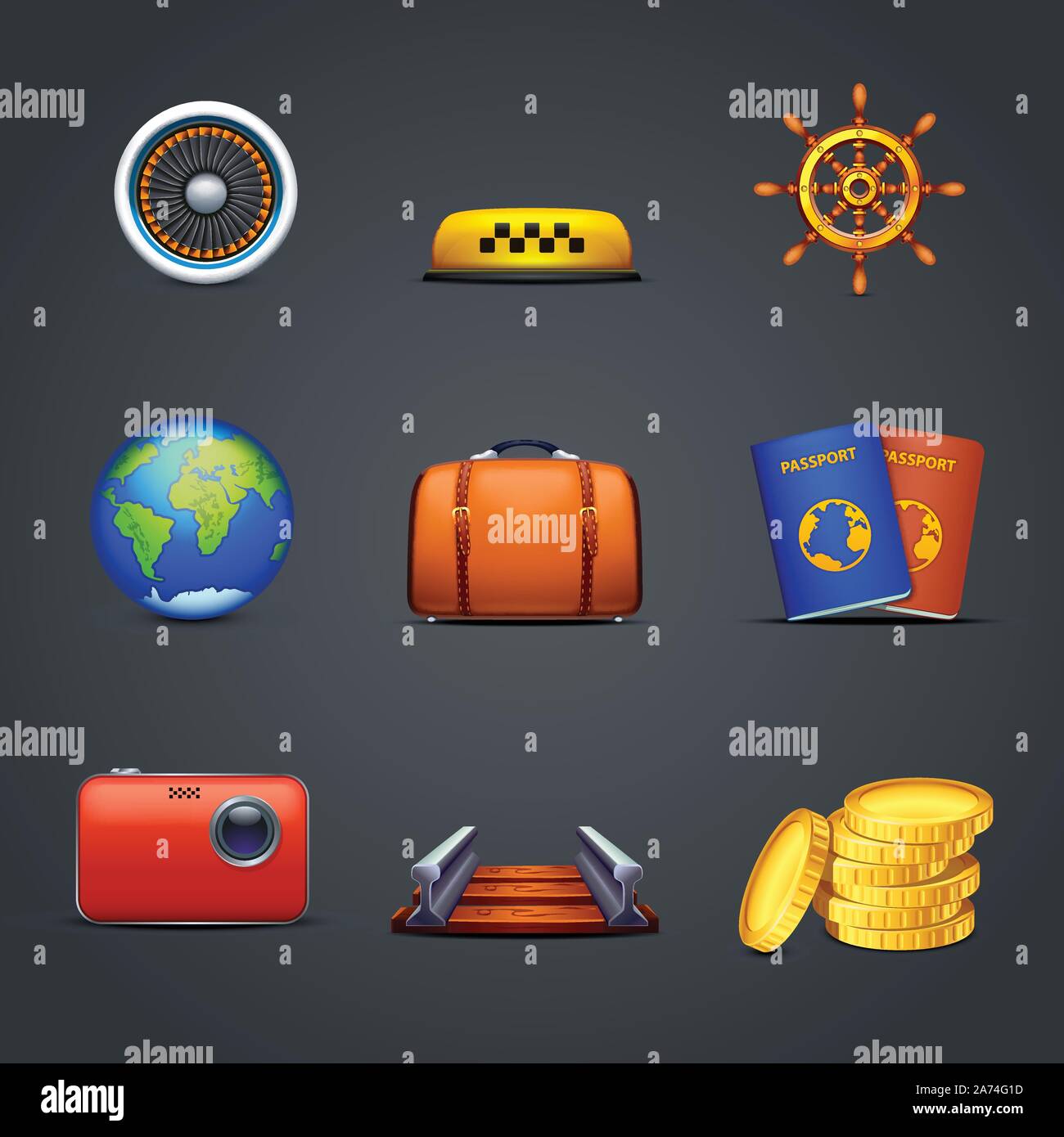 Money airplane coins icon Stock Vector Images - Alamy