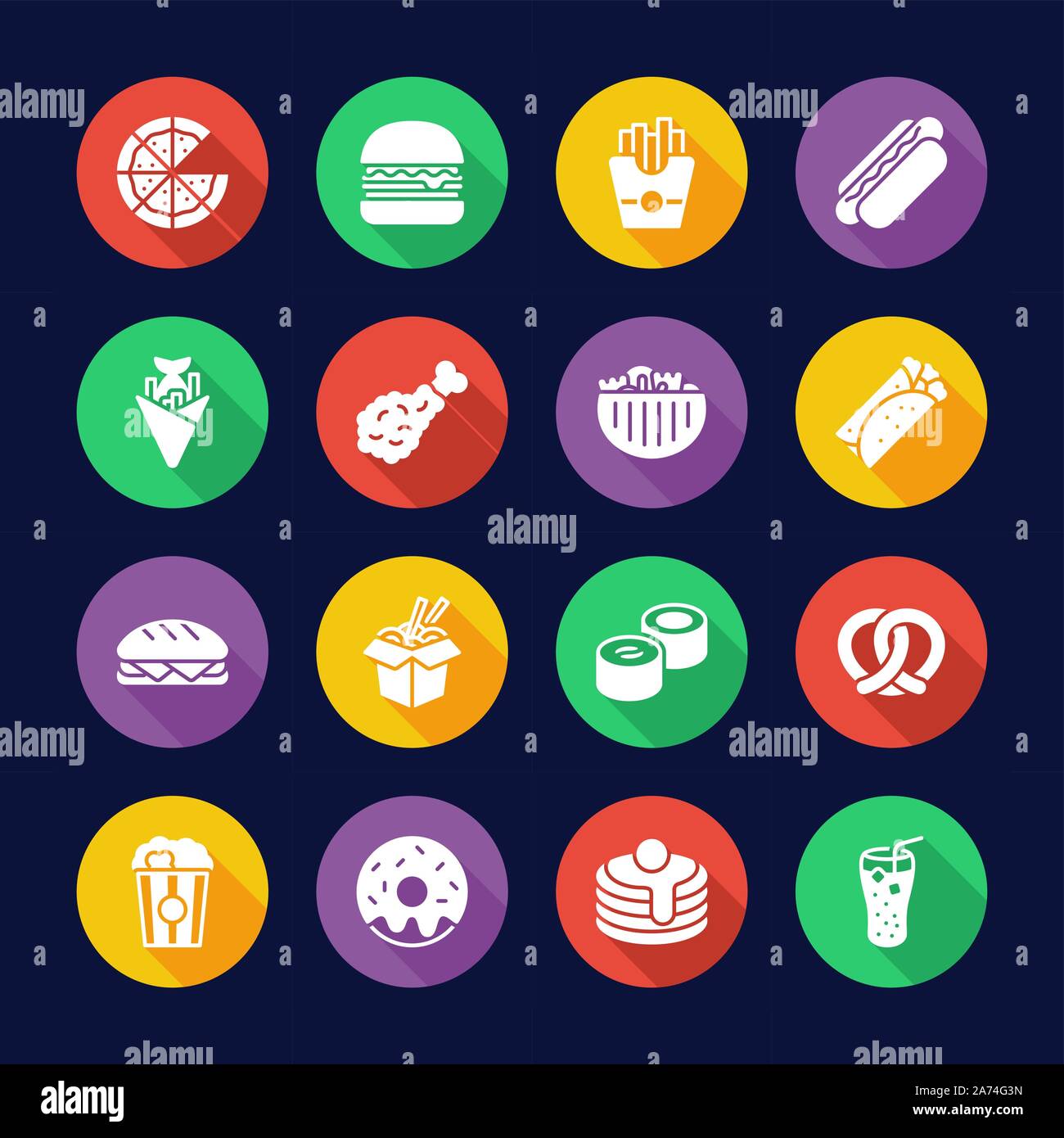 Hot dog vector logo black fries hi-res stock photography and images - Alamy