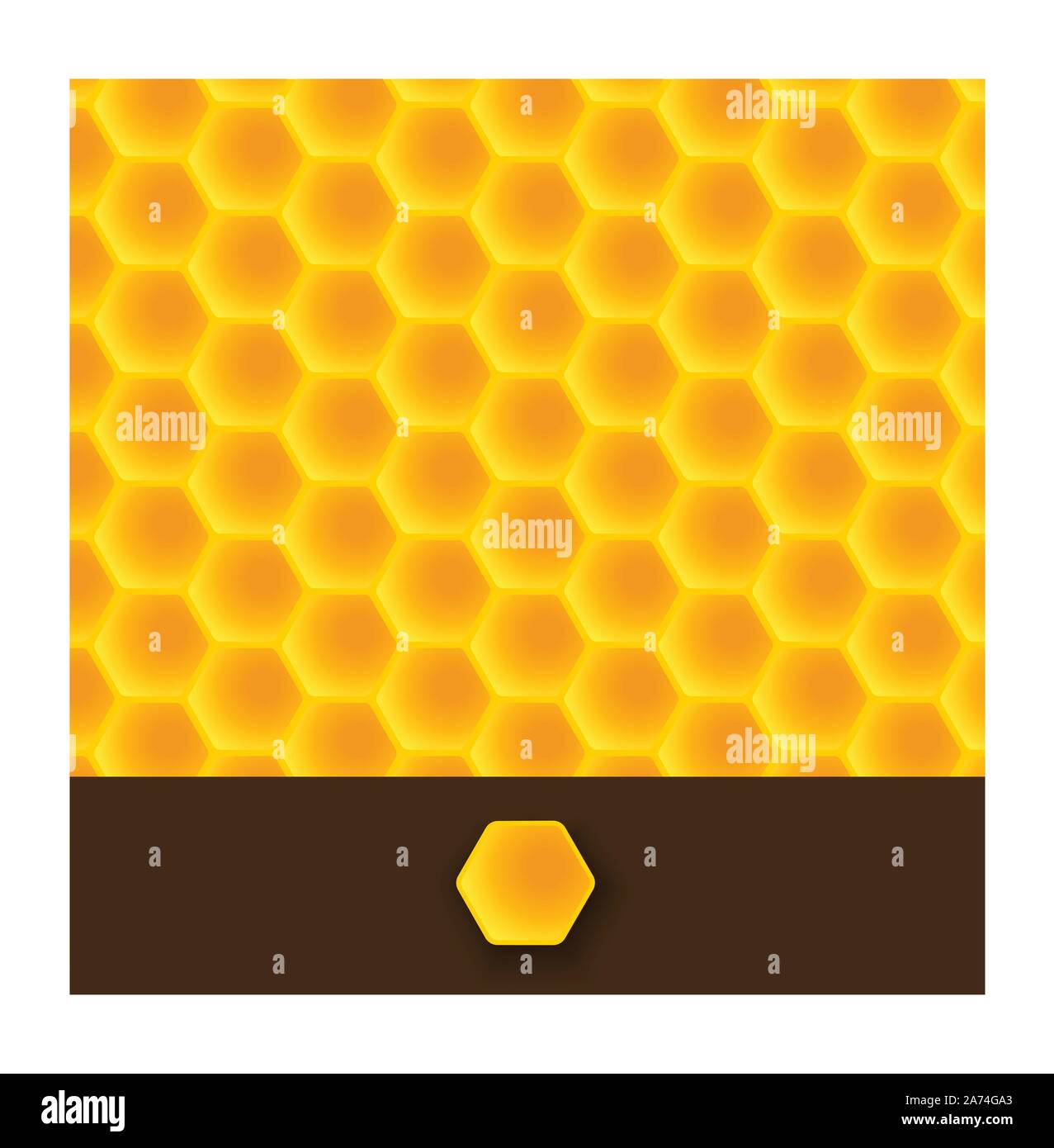 Brown hexagon honeycomb bee Stock Vector Images - Alamy