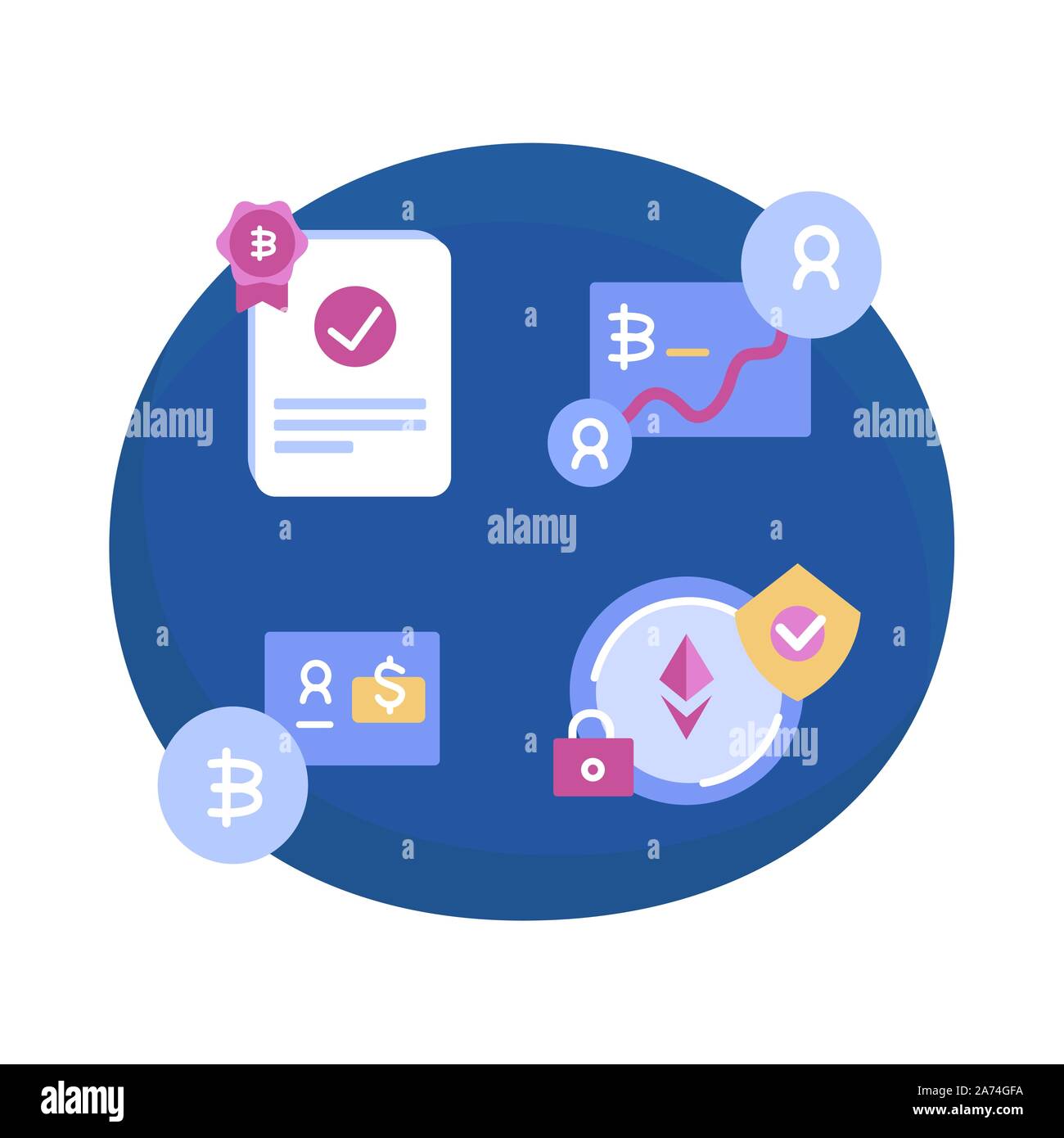 Smart contract vector vectors hi-res stock photography and images - Alamy