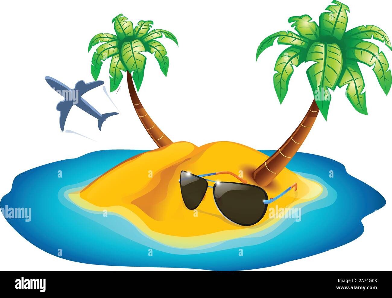 Voyage to island Stock Vector Images - Alamy