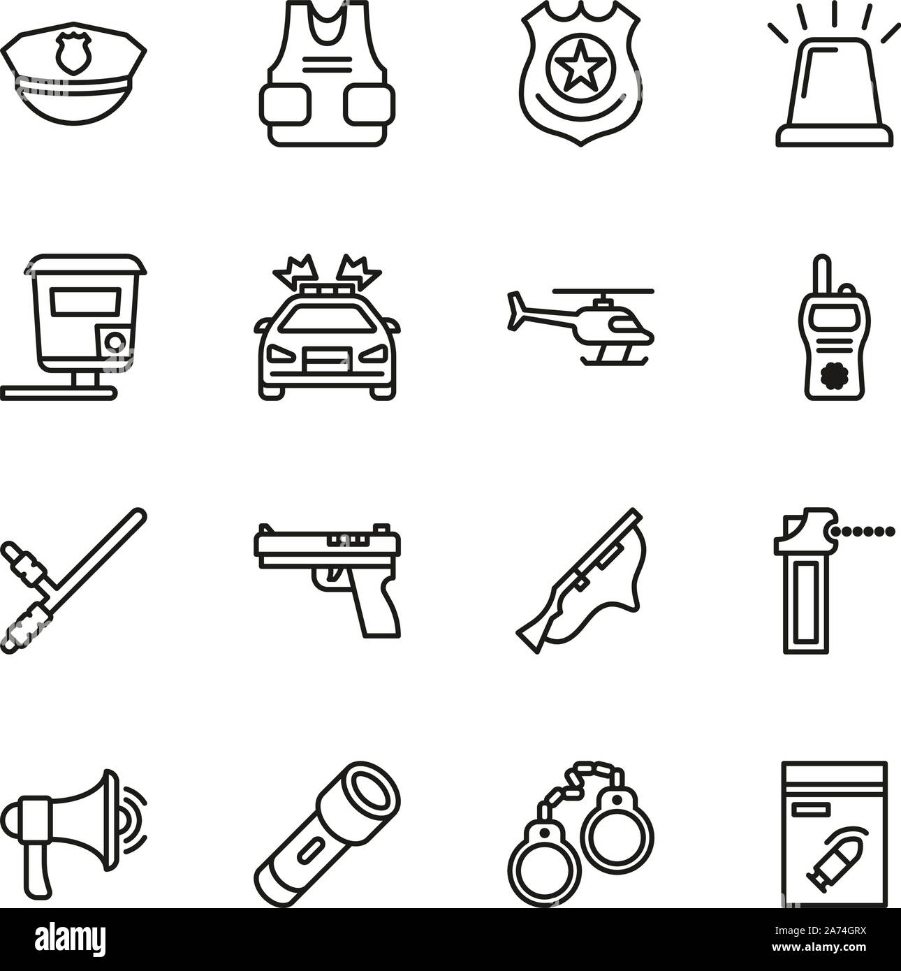 Patrol vehicle silhouette isolated icon hi-res stock photography and ...