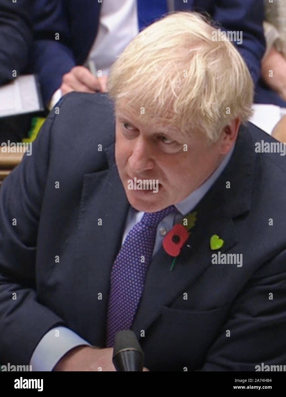 Prime Minister Boris Johnson speaks during Prime Minister's Questions ...