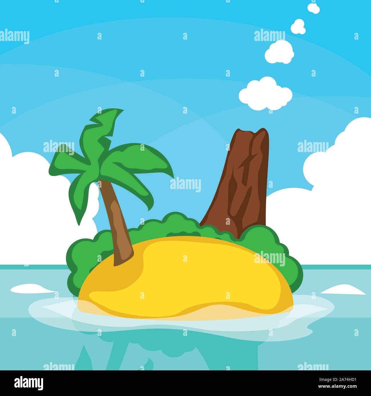 picture of island flat Stock Vector Image & Art - Alamy