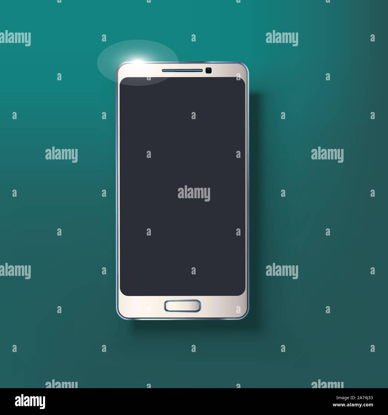 white shiny smartphone Stock Vector Image & Art - Alamy