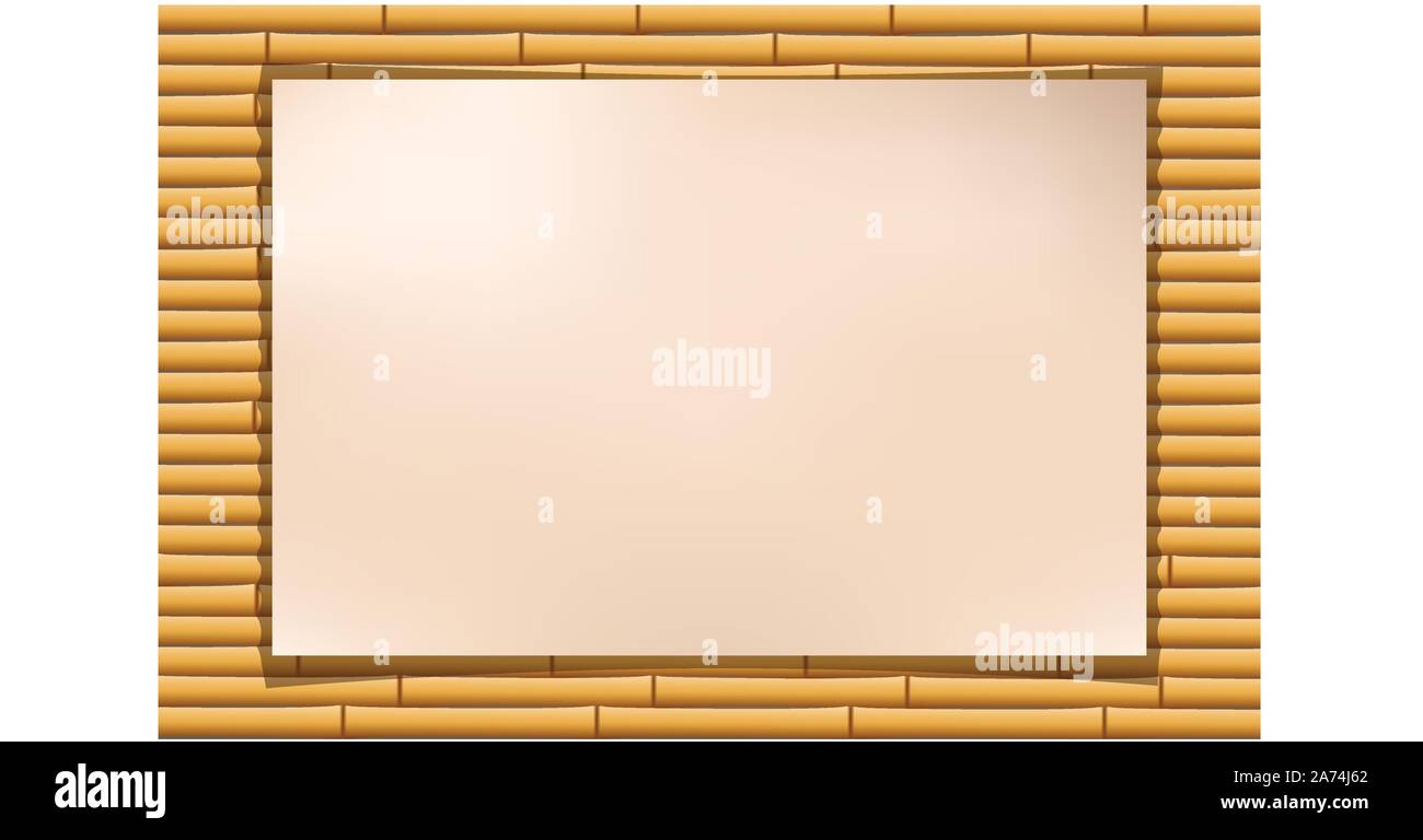 Bamboo stick frame Stock Vector Images - Alamy