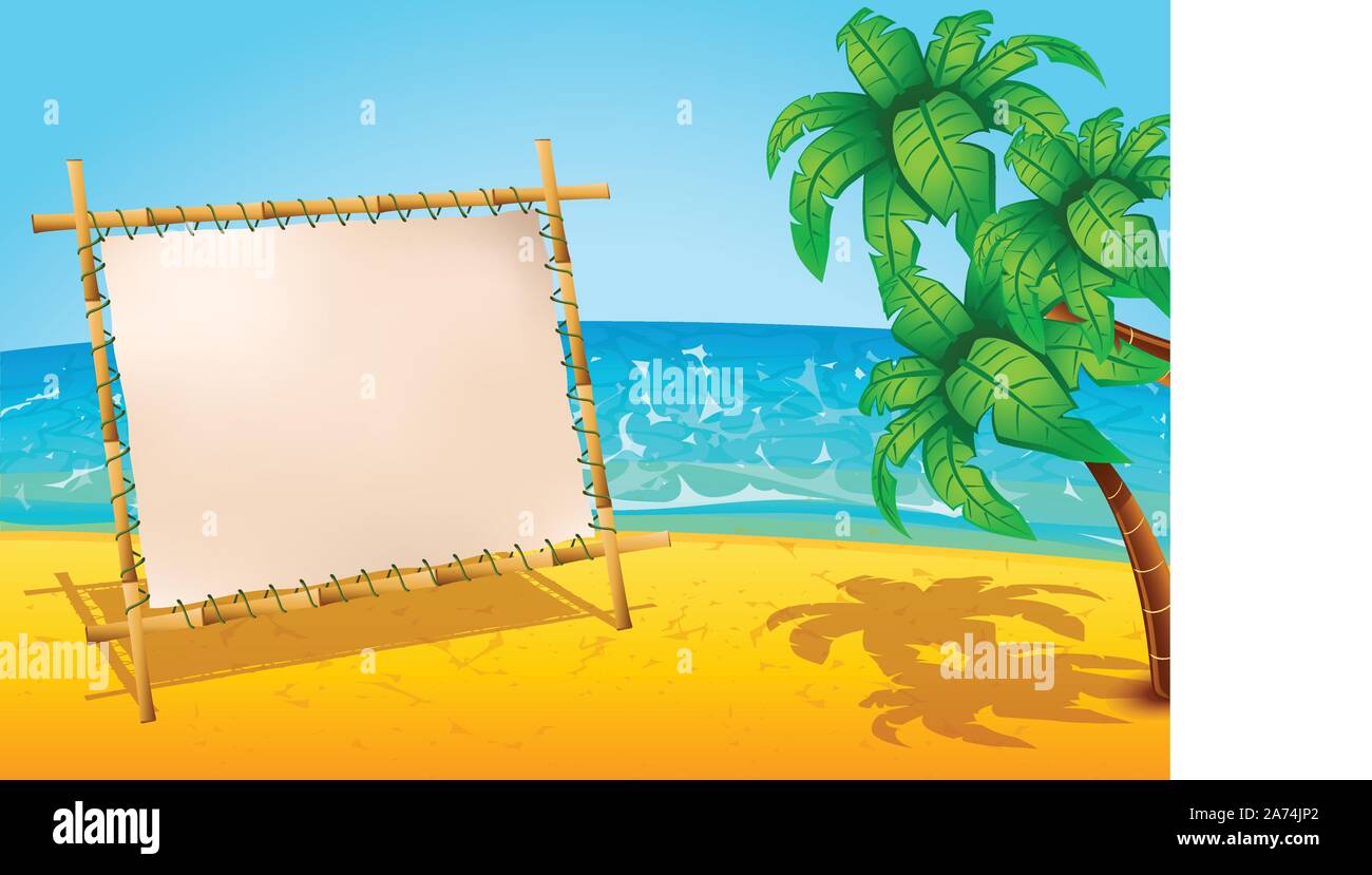 Message board beach Stock Vector Images - Alamy