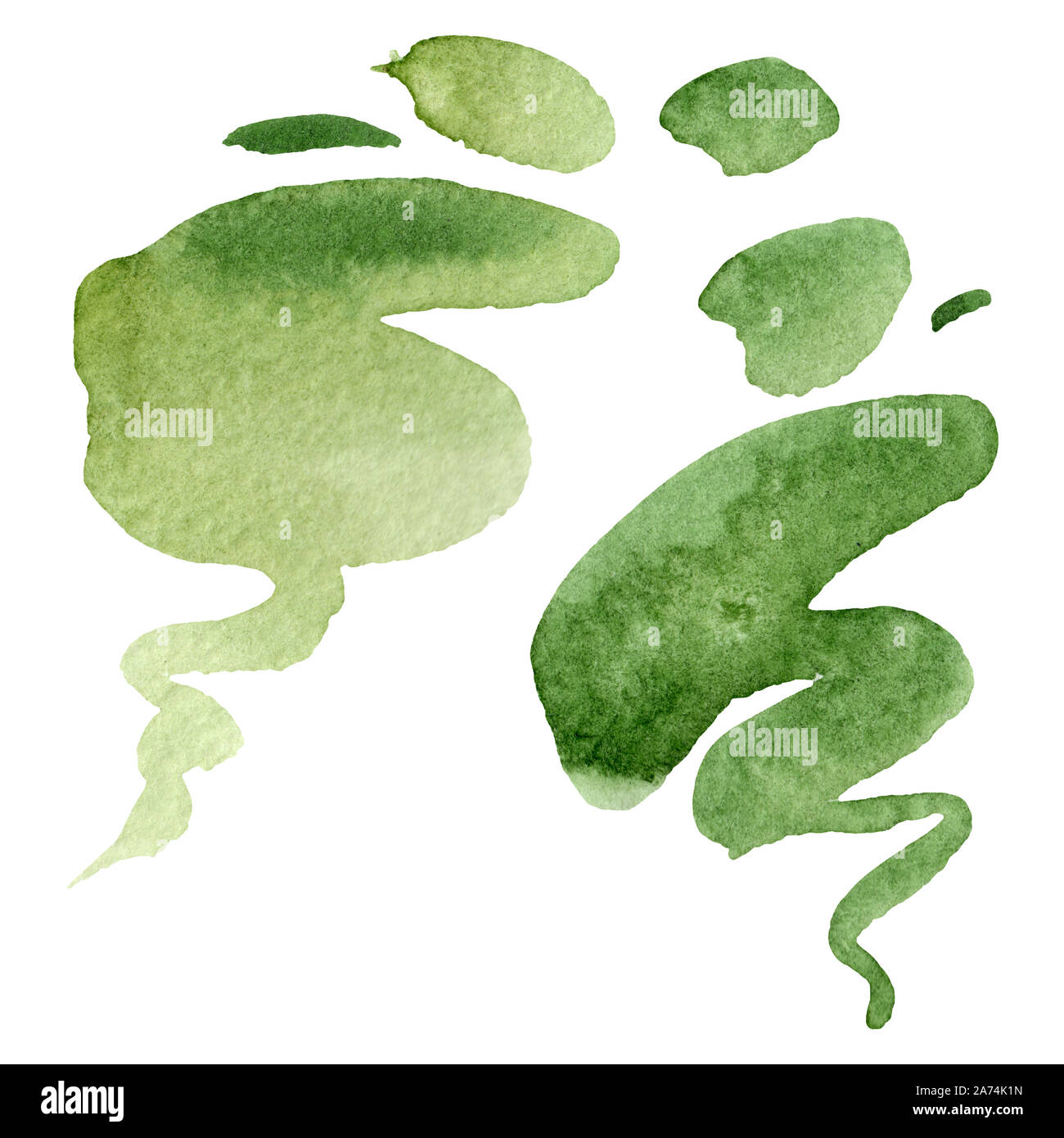 Abstract watercolor paper splash shapes. Watercolor background set ...