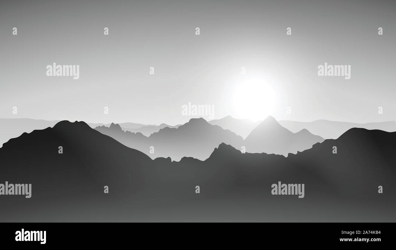 White and grey scenery Stock Vector Images - Alamy