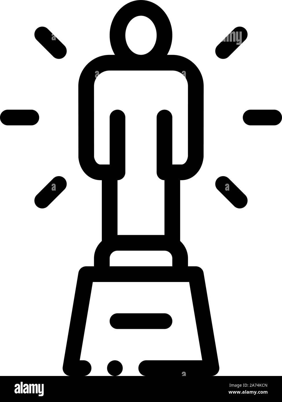 Statuette Human Talent Icon Vector Illustration Stock Vector Image ...