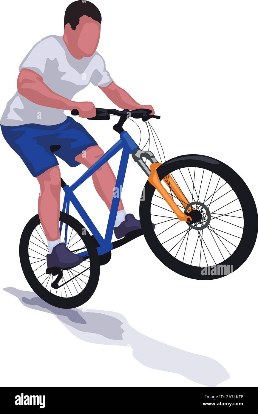 man riding on bicycle Stock Vector Image & Art - Alamy