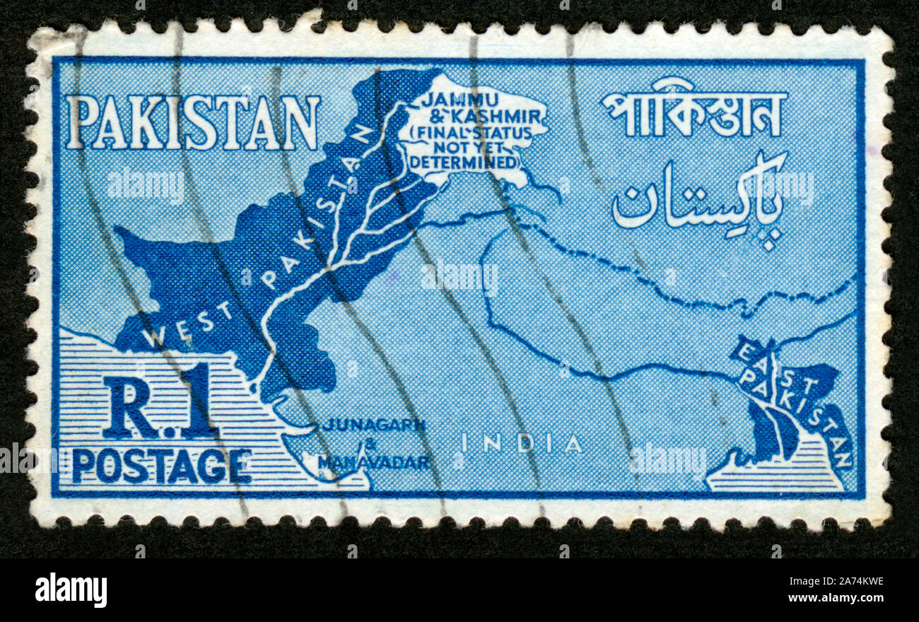 Pakistan stamp map hi-res stock photography and images - Alamy