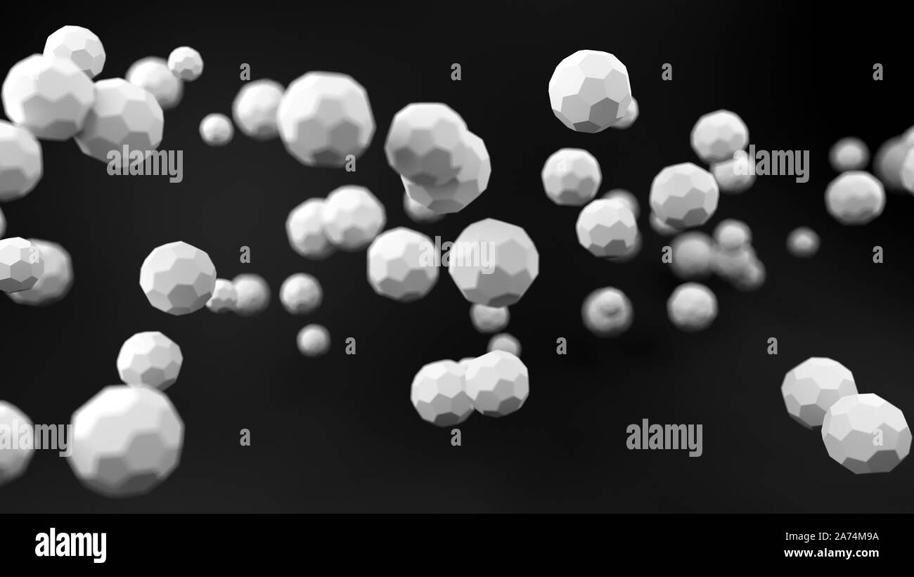 Black and white abstract background with geometric shapes.3d rendering ...