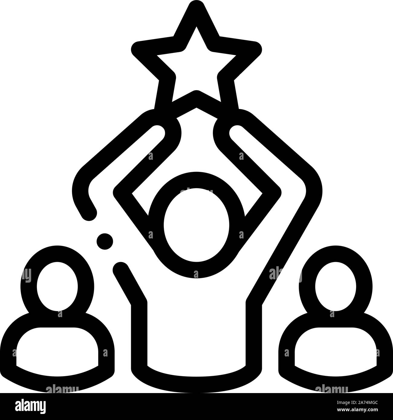 Winner Star Human Talent Icon Vector Illustration Stock Vector Image ...