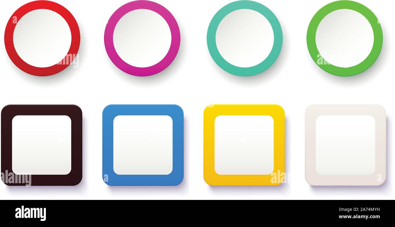 White square paper tag Stock Vector Images - Alamy