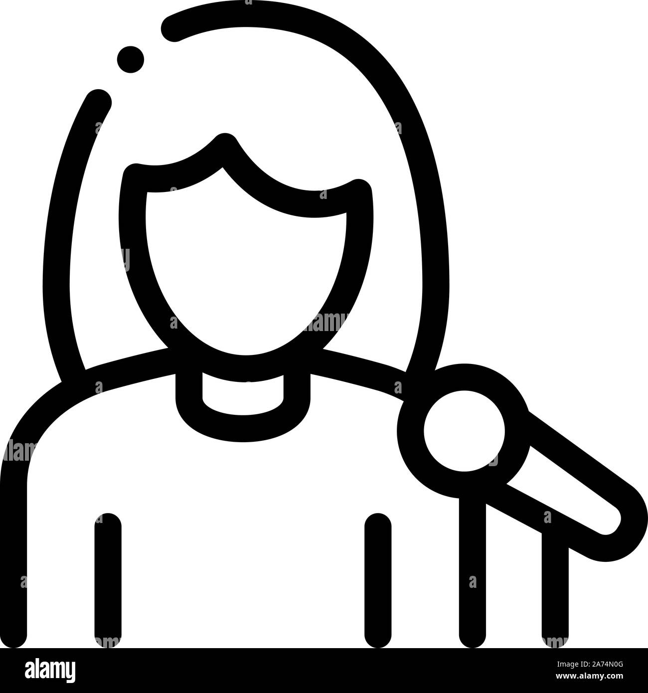 Singer Woman Human Talent Icon Vector Illustration Stock Vector Image ...