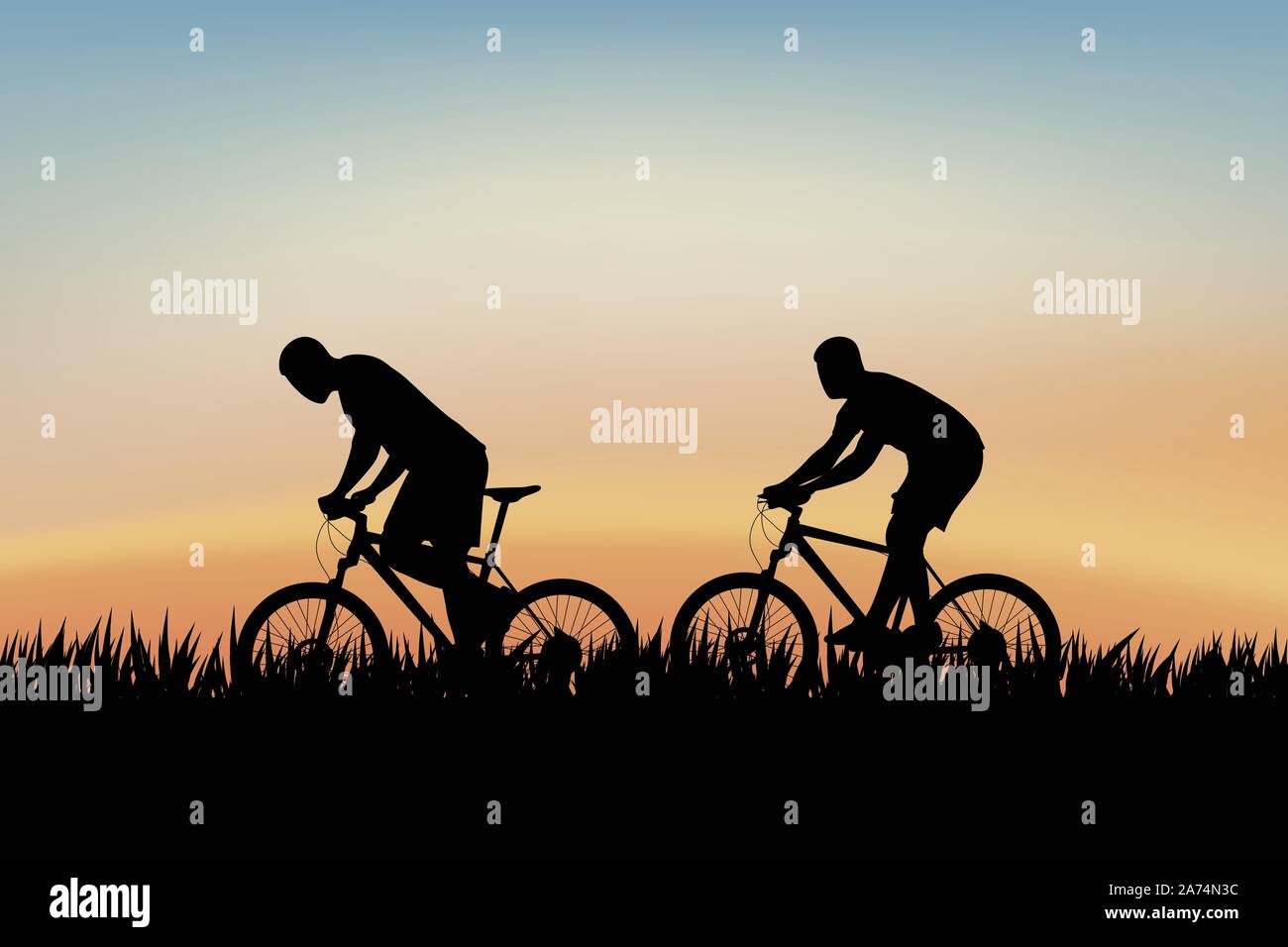 Cyclists drive Stock Vector Images - Alamy