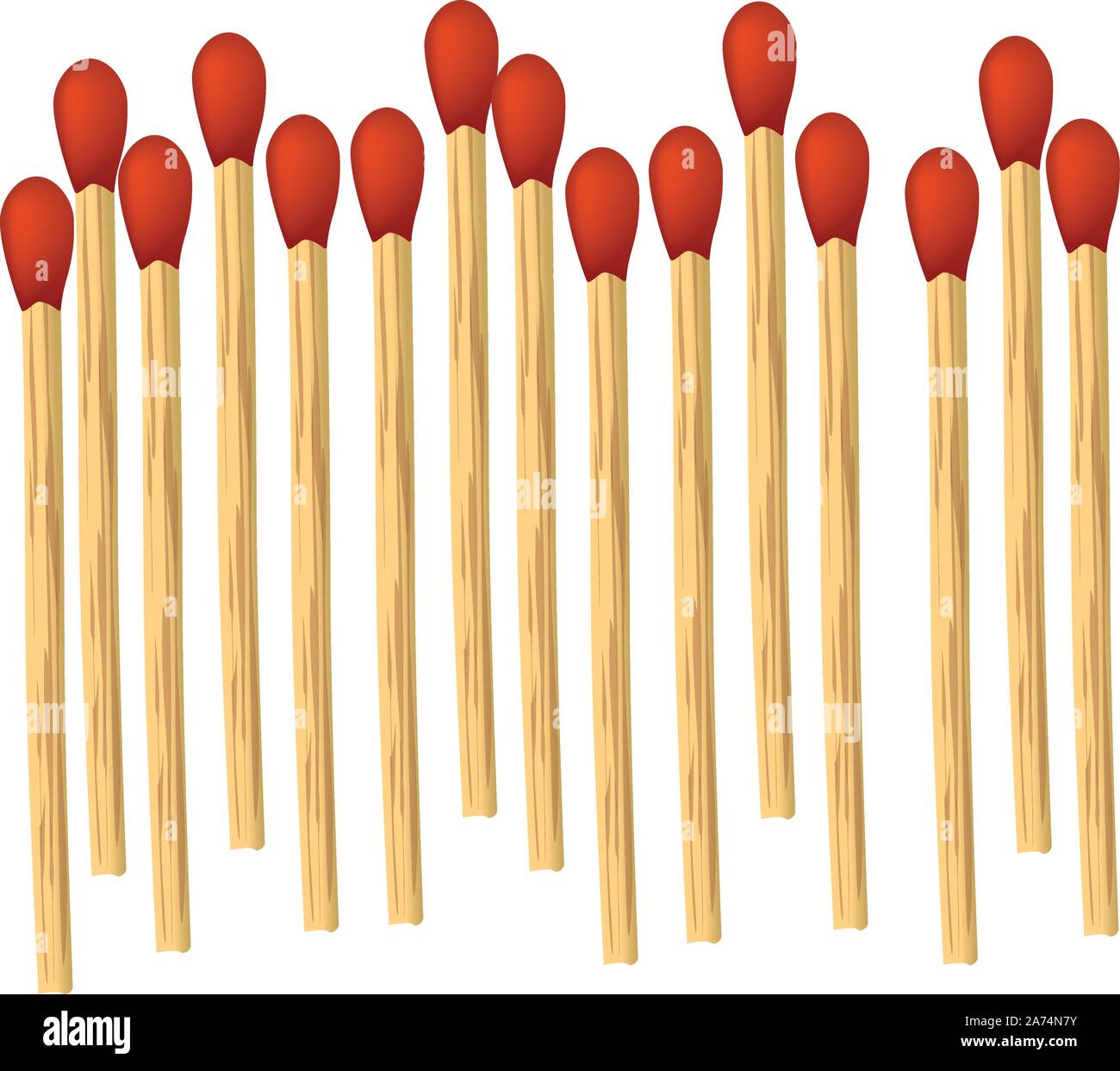 Red matches isolated on Stock Vector Images - Alamy