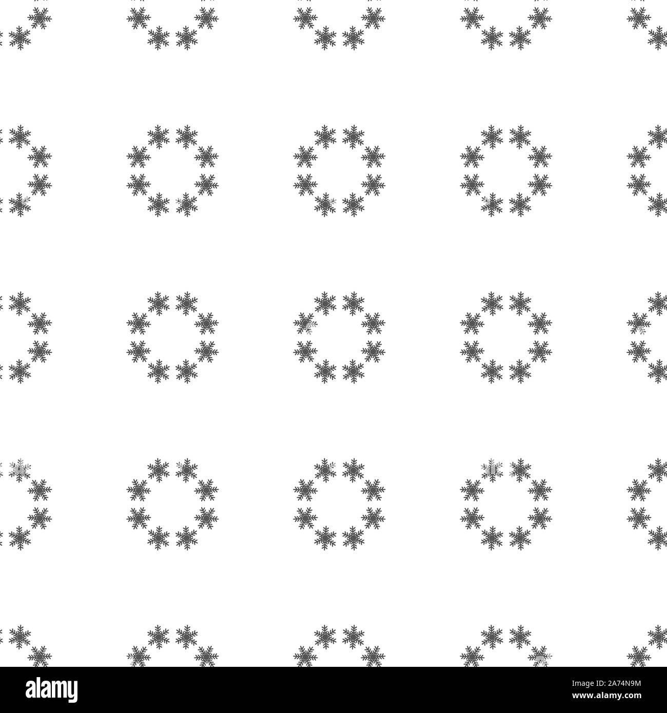 Snowflakes seamless pattern vector Cut Out Stock Images & Pictures - Alamy