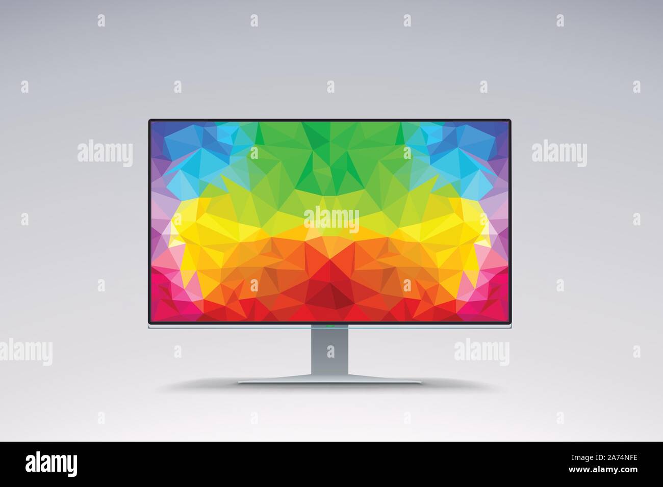 Green screen monitor on modern Stock Vector Images - Alamy