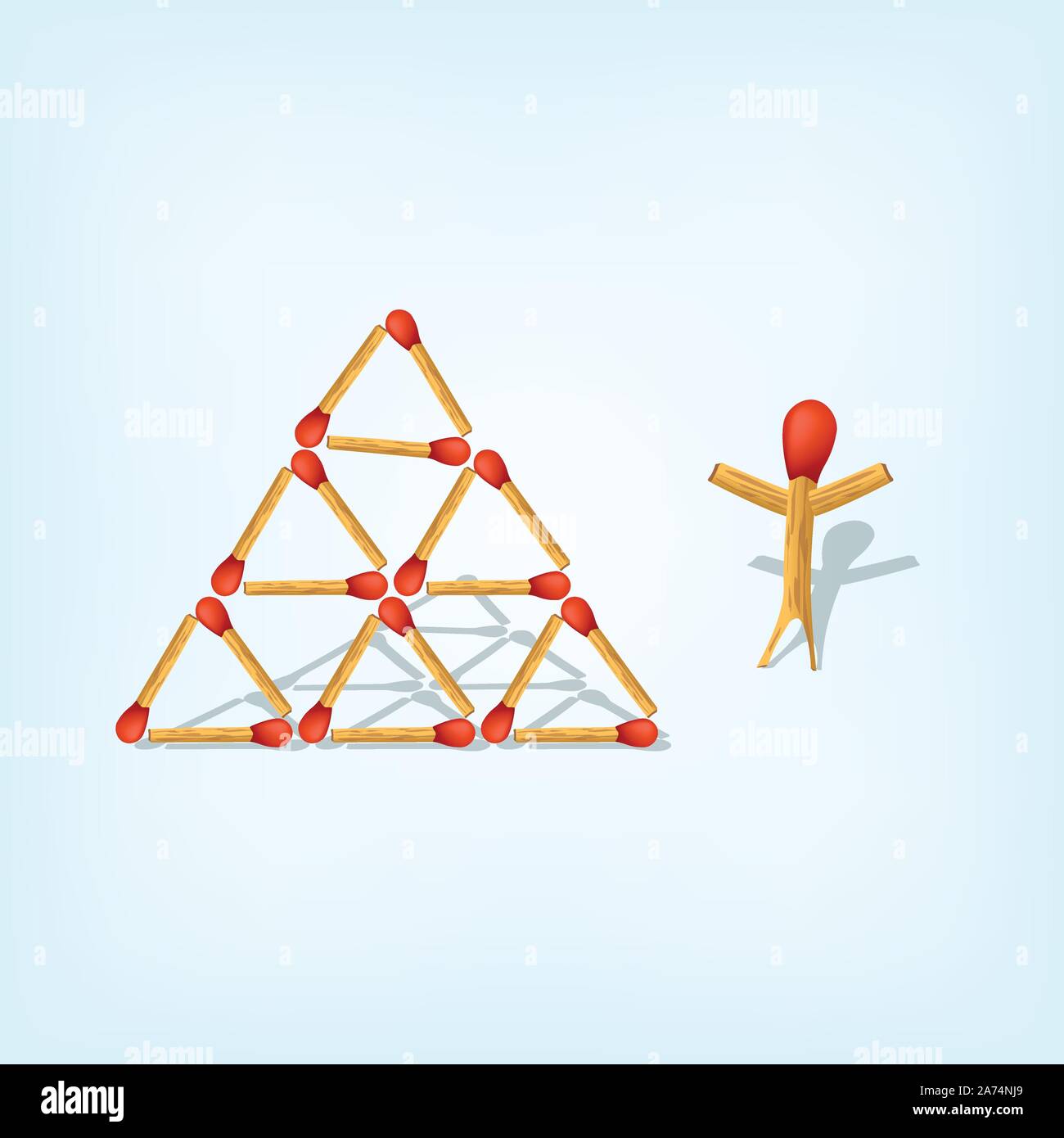Wooden people pyramid Stock Vector Images - Alamy