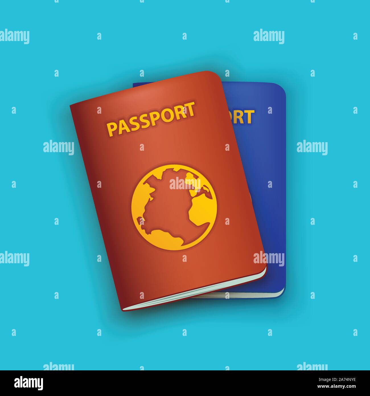 Passport Back Stock Vector Images - Alamy