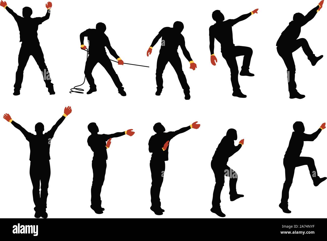 Active man rock climbing Stock Vector Images - Alamy