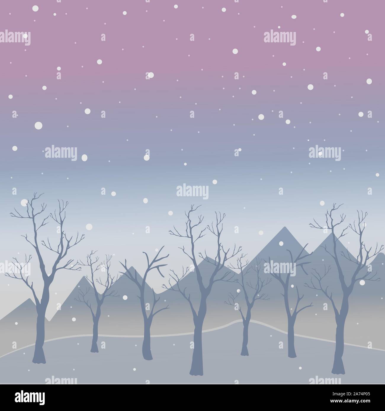 Silhouettes of Trees on subtle background. Tree Pattern. Vector ...