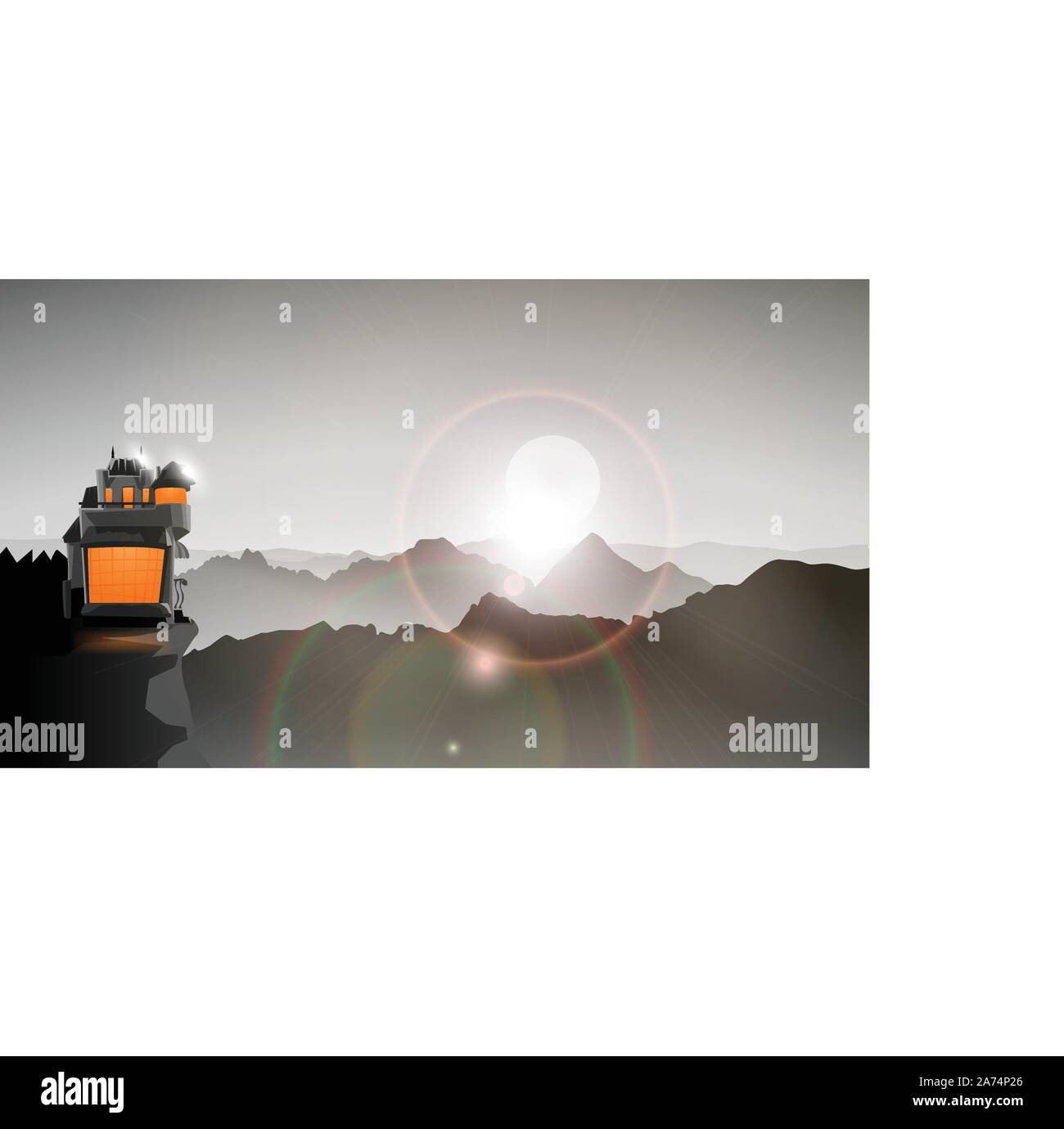 grey color mountains Stock Vector Image & Art - Alamy