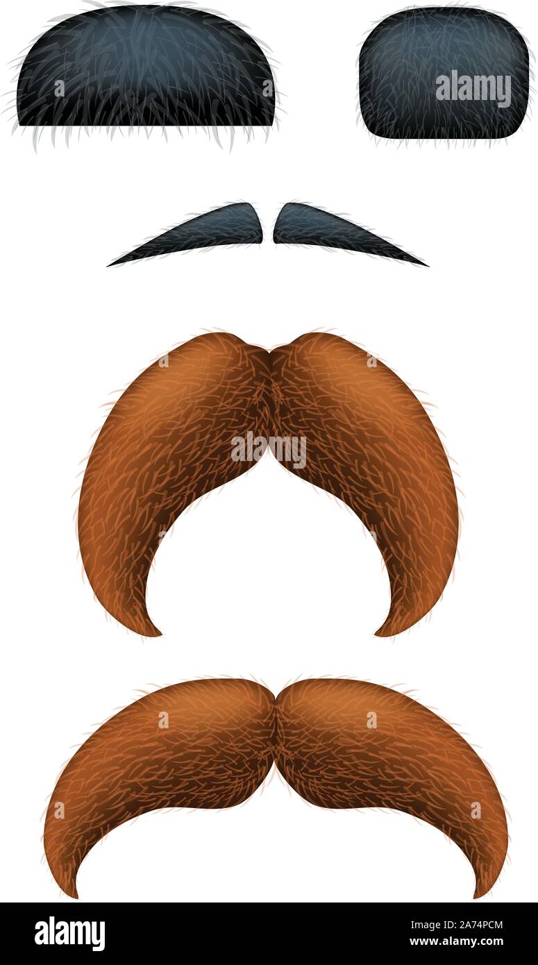 Curled moustache illustration hi-res stock photography and images - Alamy