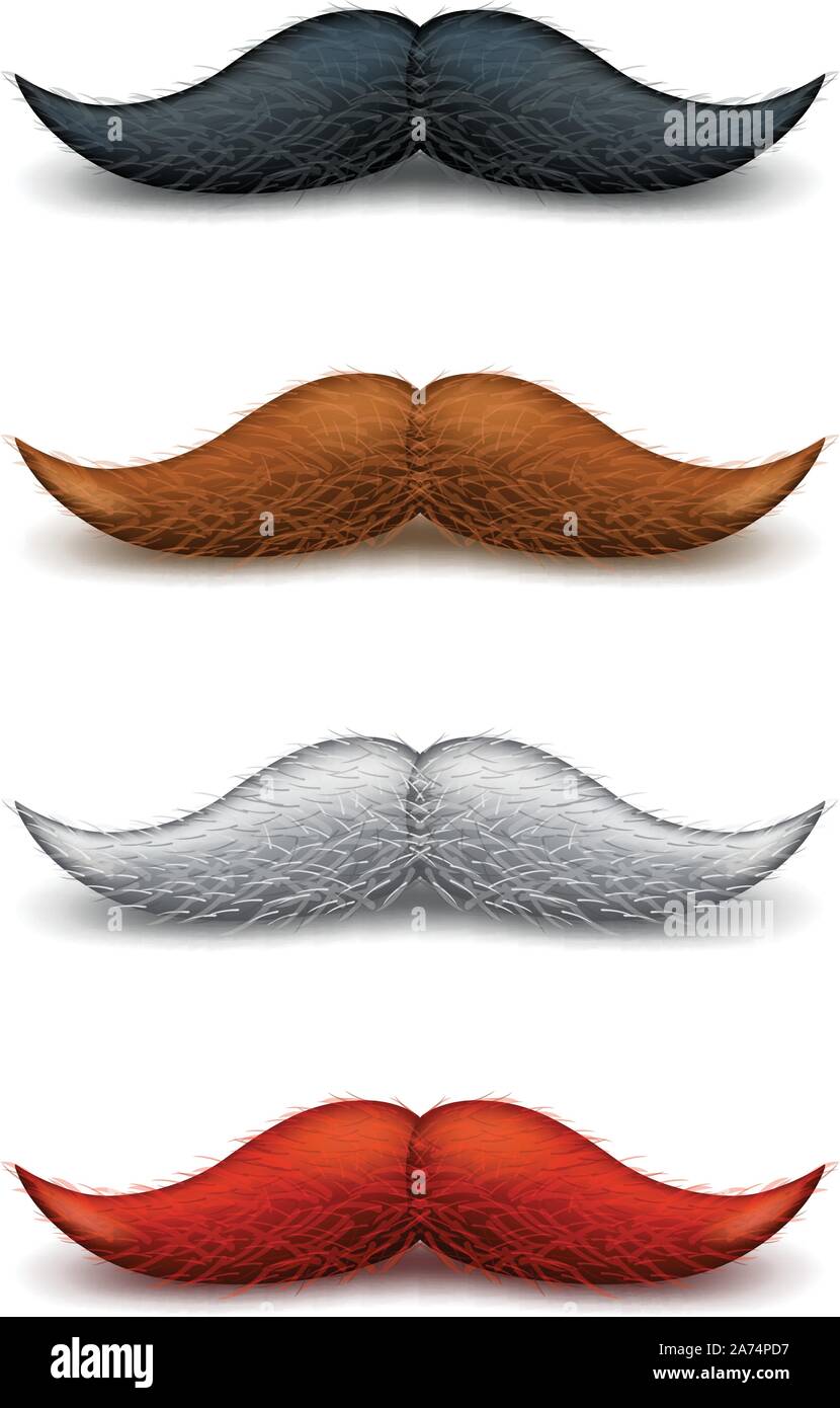 mustache set colored Stock Vector Image & Art - Alamy