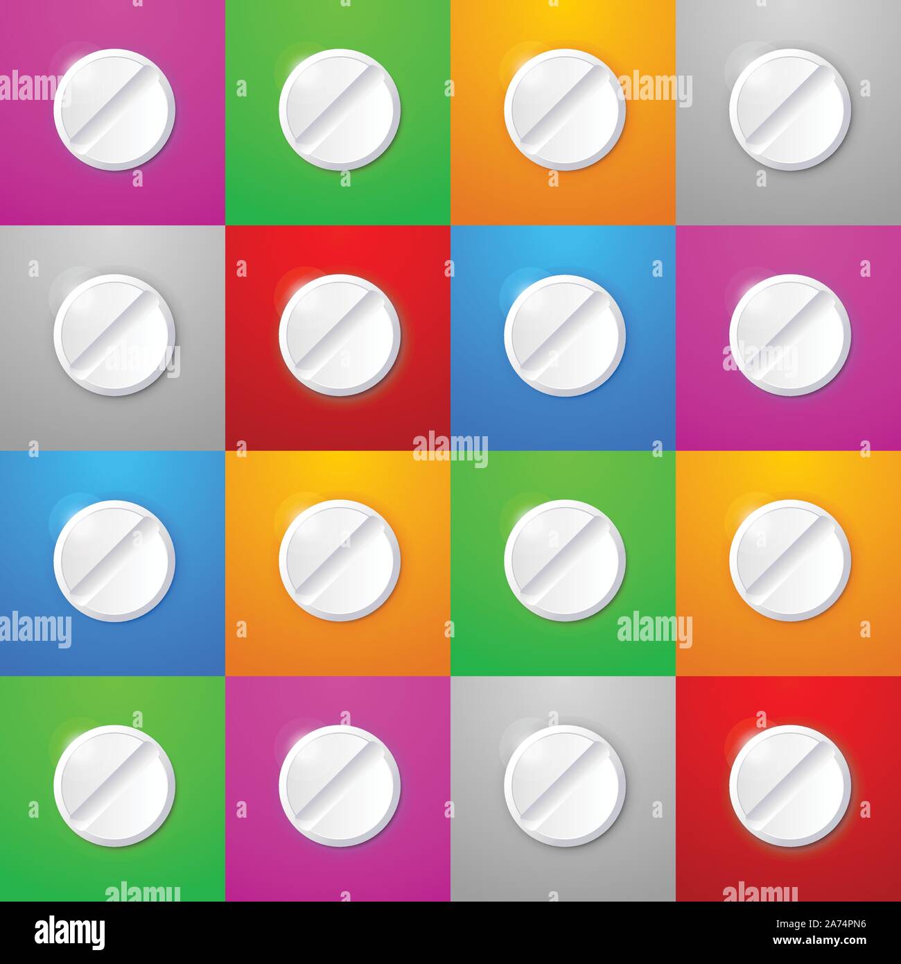 Pink pill on background Stock Vector Images - Alamy