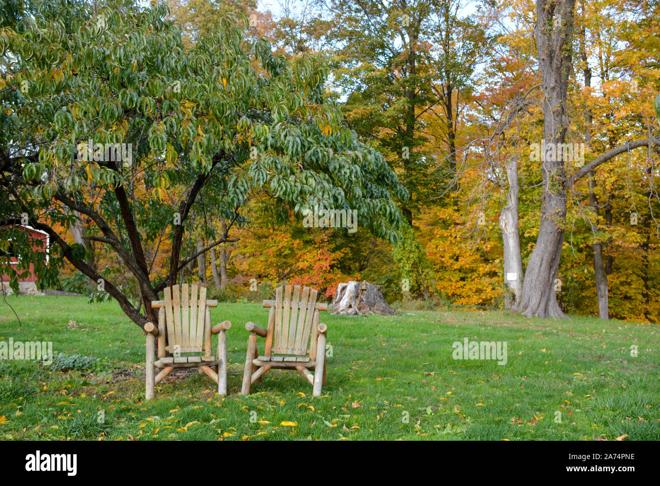 Rustic chairs hi-res stock photography and images - Alamy