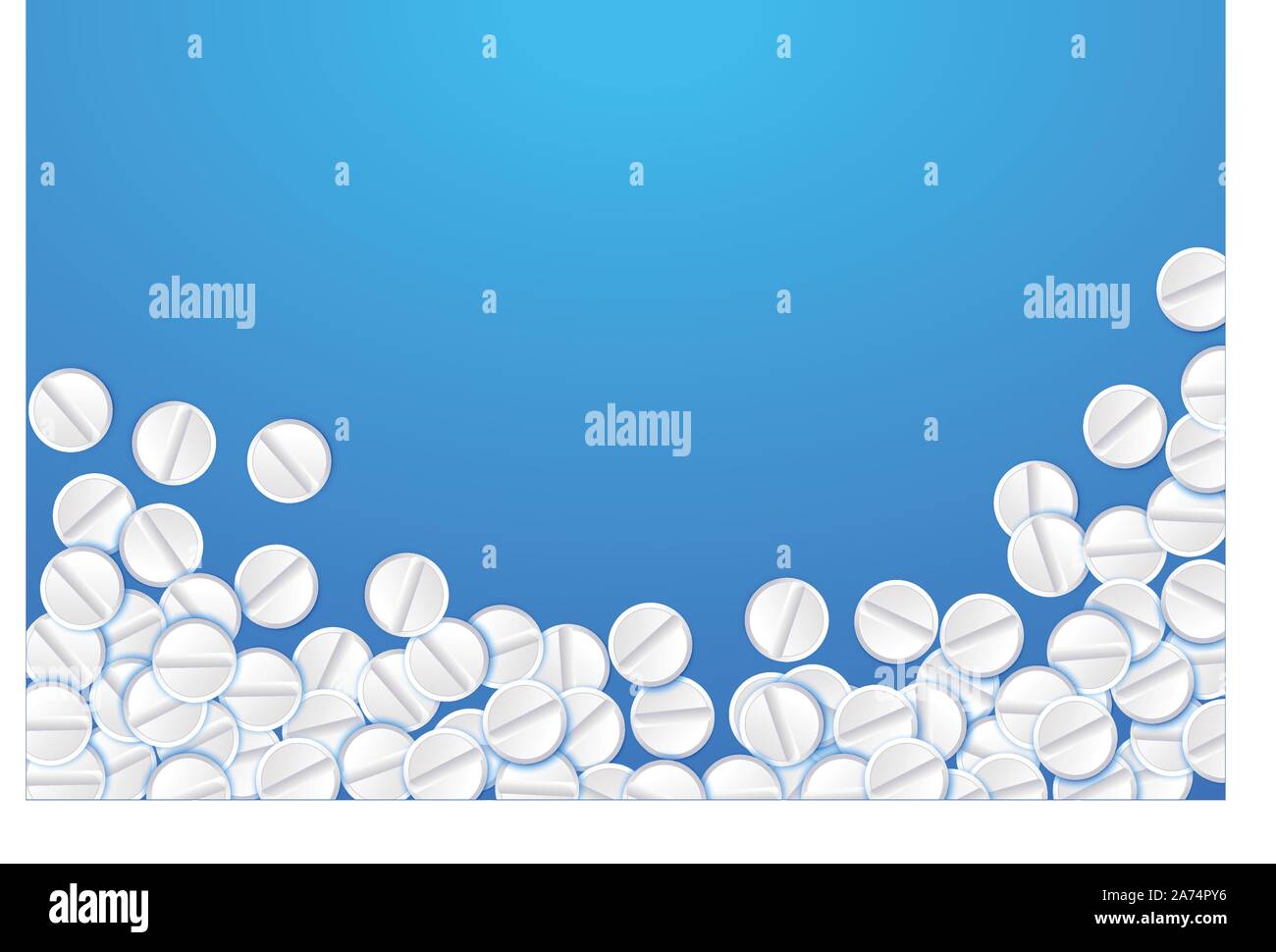 Pills on blue Stock Vector Images - Alamy