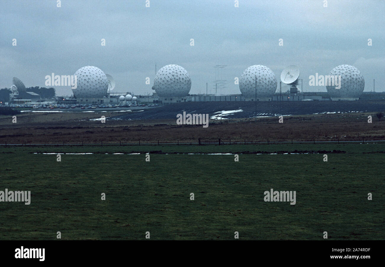 Menwith Hill, North Yorkshire, UK, biggest secret satellite receiving ...