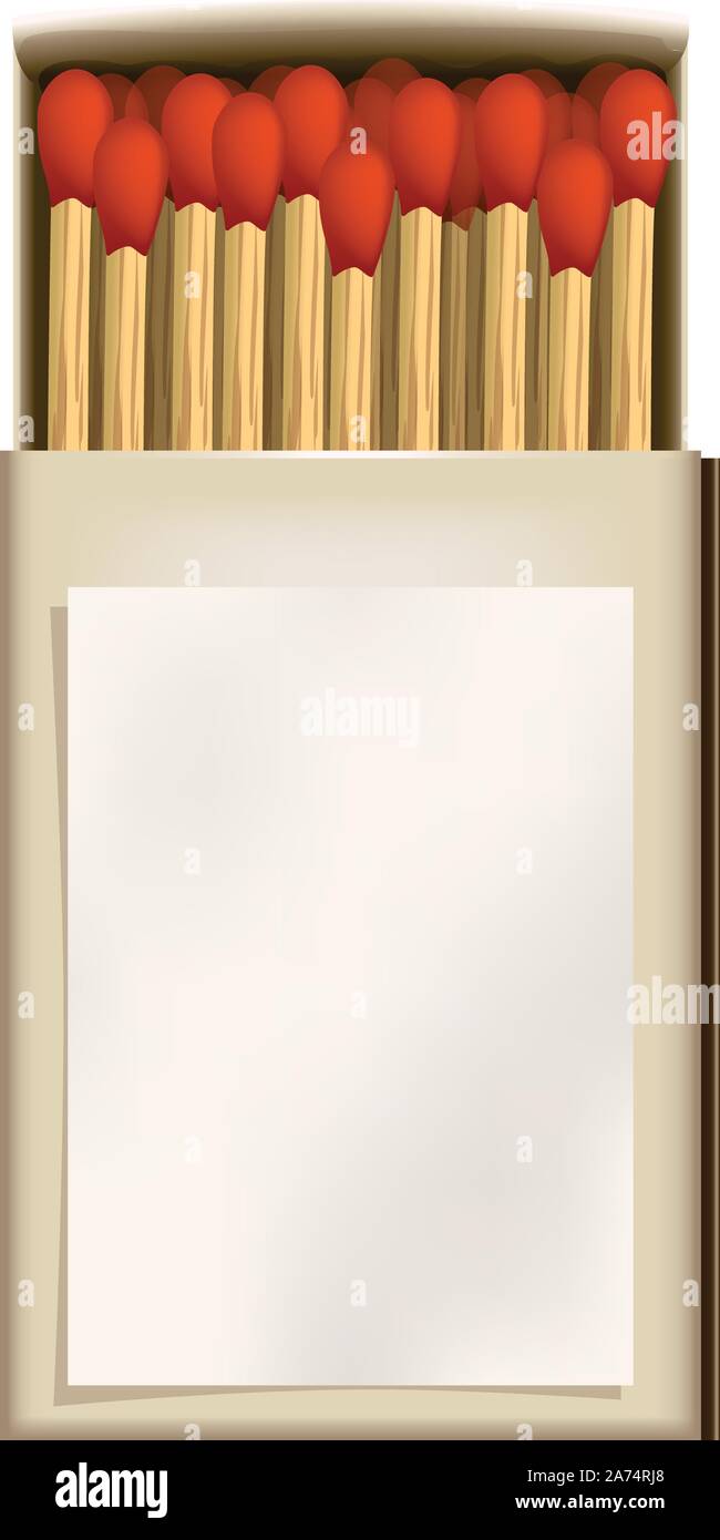 Box of matches on white Stock Vector Images - Alamy