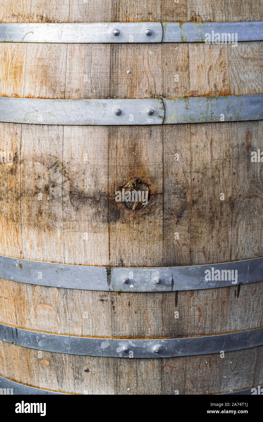 Aged wooden barrel texture, close view Stock Photo - Alamy