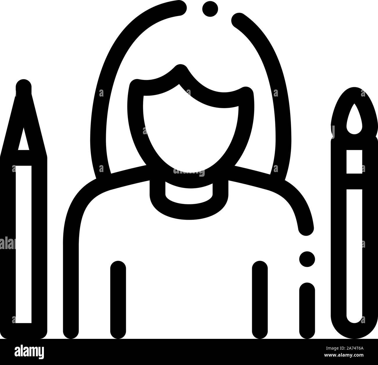 Painter Human Talent Icon Vector Illustration Stock Vector Image & Art - Alamy